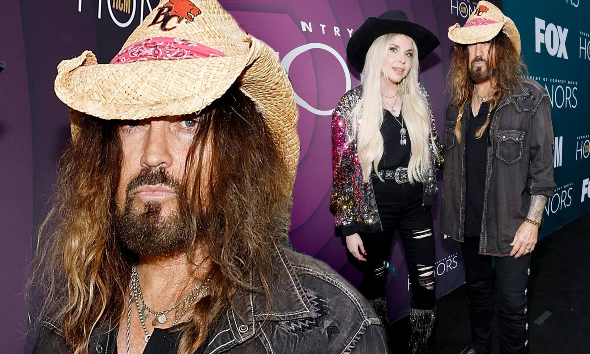 Billy Ray Cyrus Makes Red Carpet Debut With Fiancee Firerose