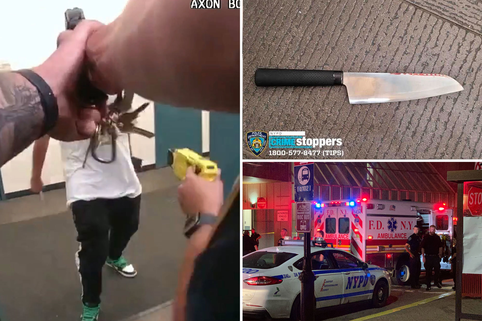 Moment Nypd Cops Fatally Shoot Knife Wielding Roosevelt Island Man Seen