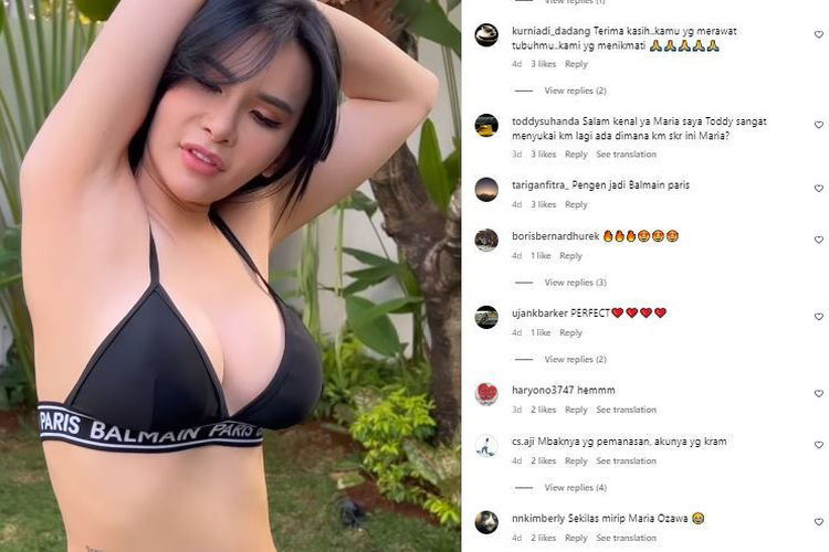 Video Seksi Maria Vania Pakai Bikini Langsung Jadi Sorotan Netizen
