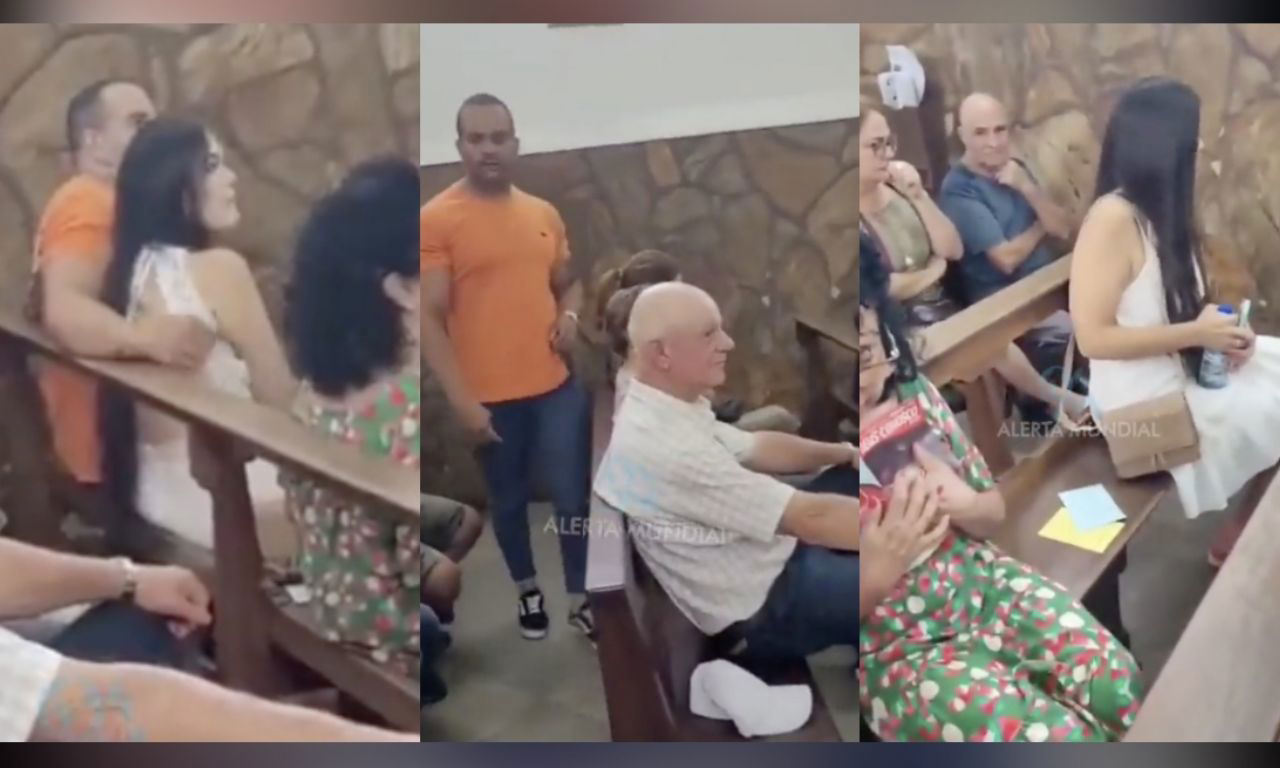 ¡en La Casa De Dios Mujer Encuentra A Su Esposo Con La Amante En Iglesia