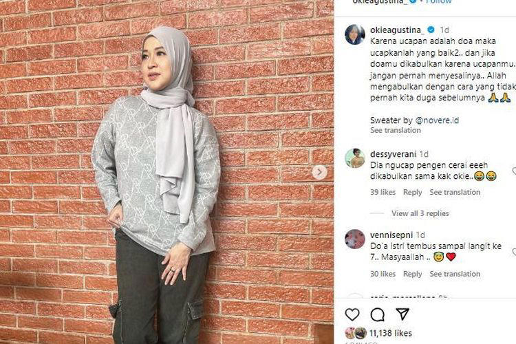 Waduh Okie Agustina Mendadak Singgung Soal Doa Yang Terkabul Usai