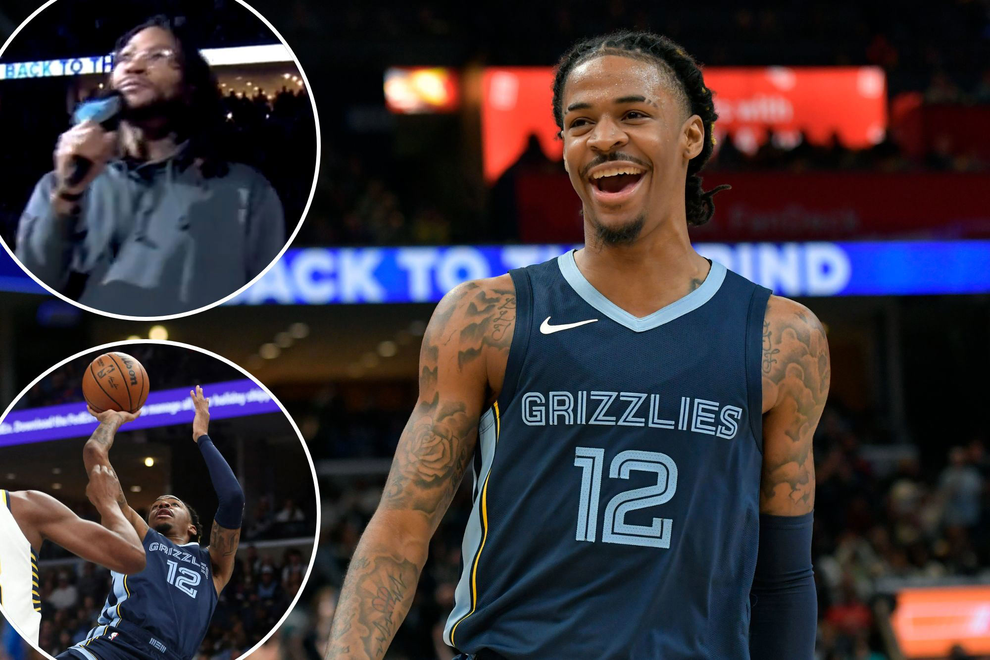 Grizzlies Ja Morant Gets Emotional Welcome From Derrick Rose In Home