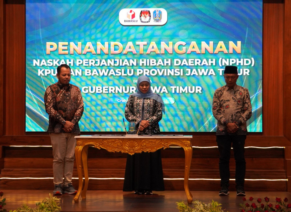 Nphd Resmi Diteken Anggaran Pilkada 2024 Di Jatim Rp845 Milliar