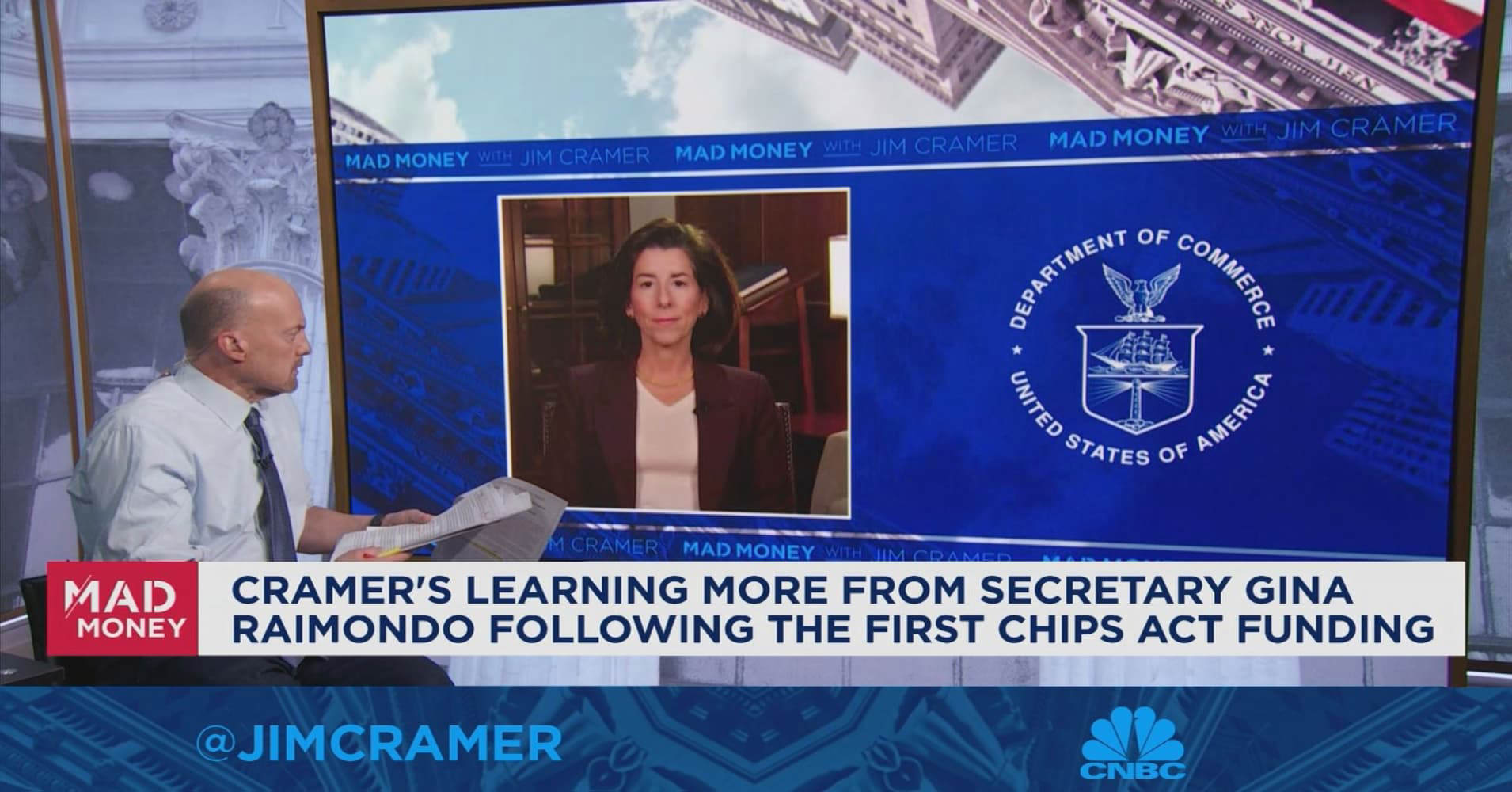 Sec Of Commerce Gina Raimondo Goes One On One With Jim Cramer