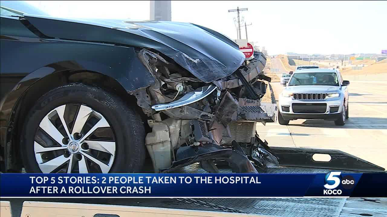 Rollover Crash Sends 2 People To Hospital In Northwest Oklahoma City