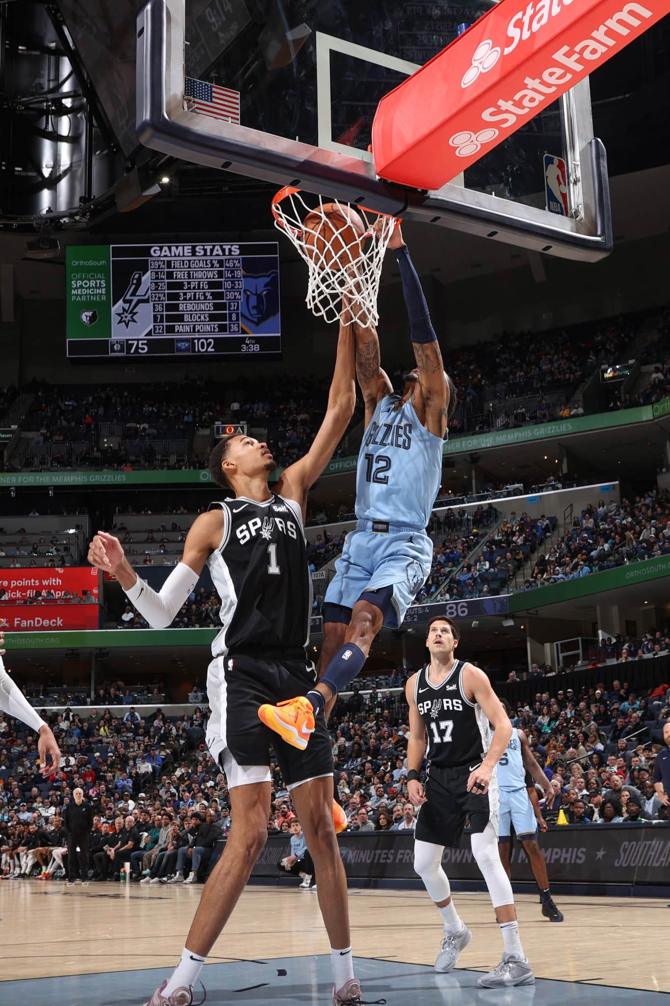 Nba Lénorme Dunk De Ja Morant Sur Victor Wembanyama Les Spurs