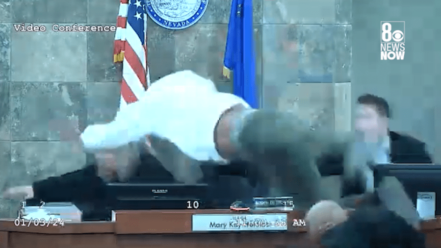 Man Who Attacked Las Vegas Judge Faces Her Again As Interrupted Hearing