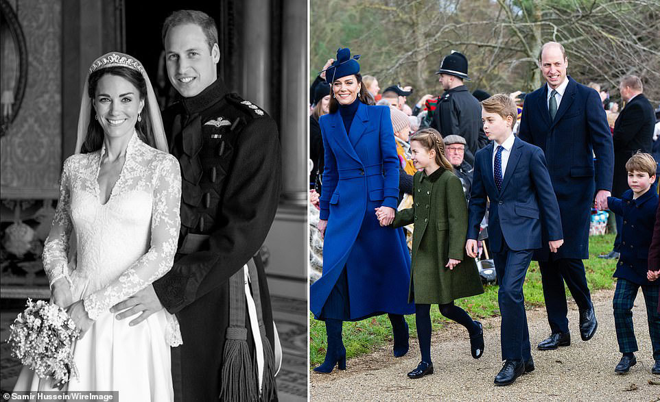 Kate And William Post Unseen Wedding Portrait To Mark 13th Anniversary