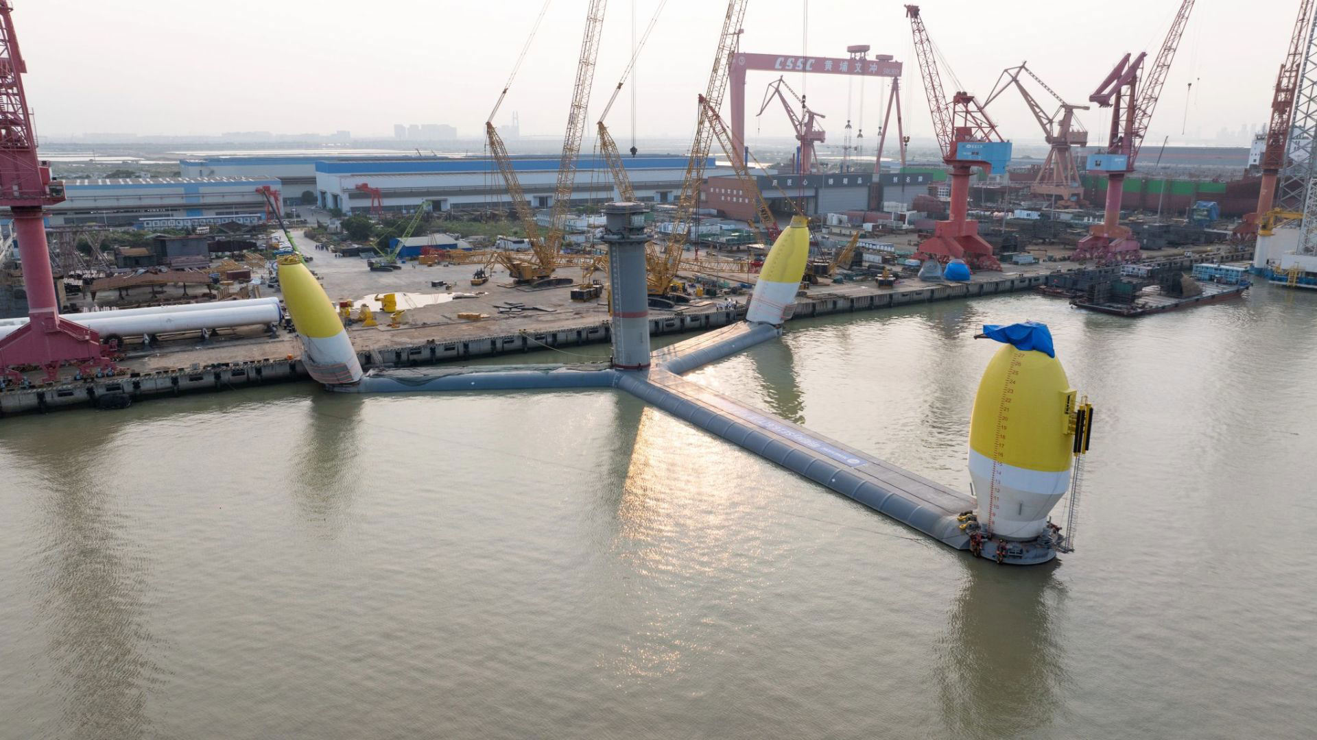 ‘worlds Largest Twin Rotor Floating Wind Platform Launched By Chinese