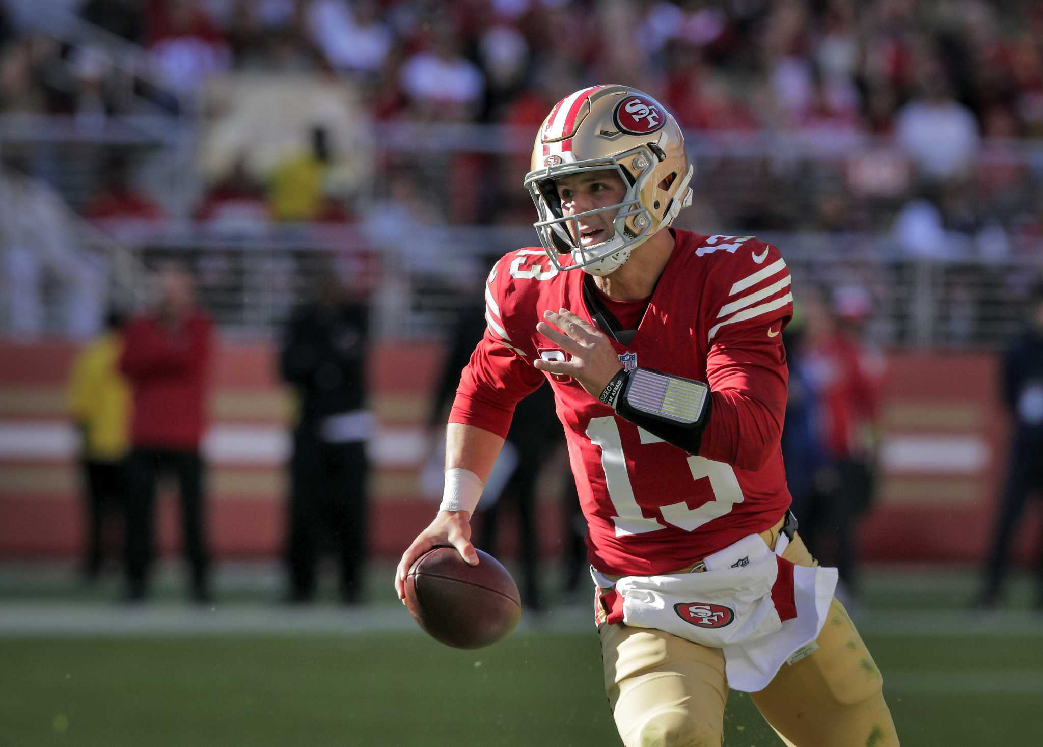 49ers Brock Purdy Steps Onto Playoff Stage Vs Packers After Failing