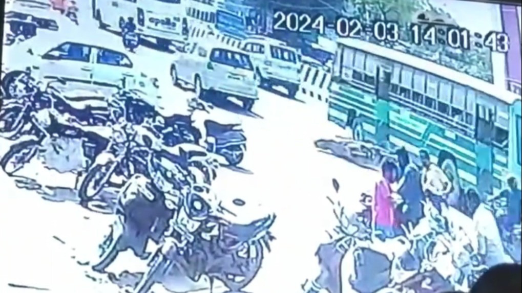 Bike Rider Crushed To Death Under Bus In Chennai Video Is Viral