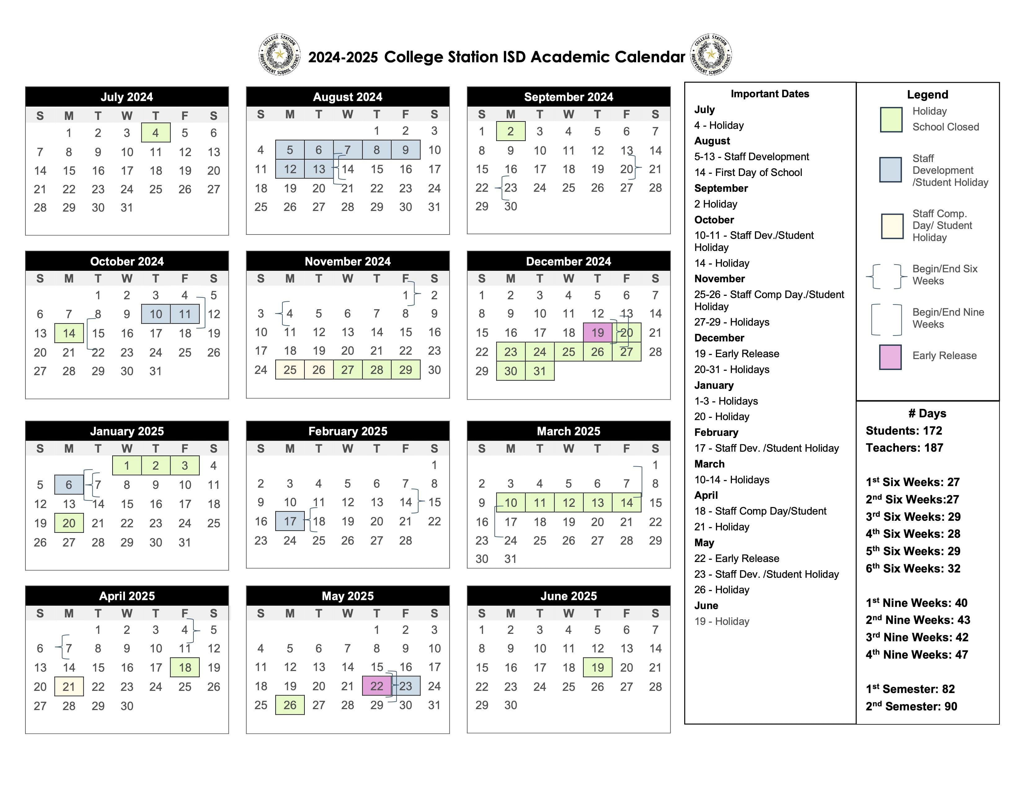 College Station Isd Board Approves 2024 2025 Academic Calendar