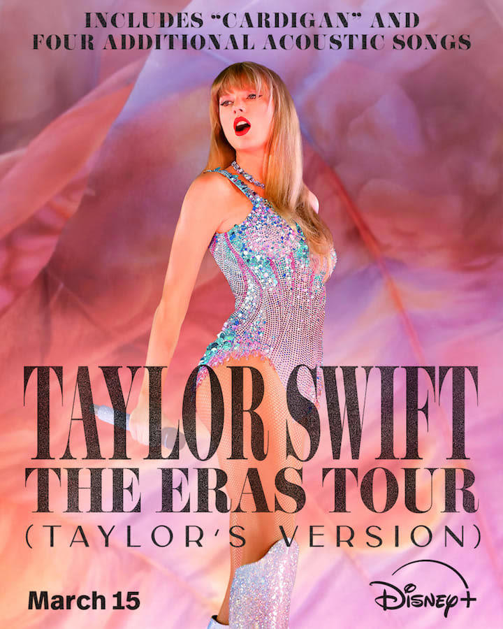 テイラー・スウィフト、コンサート映画『the Eras Tour Taylors Version』がディズニープラスで配信決定