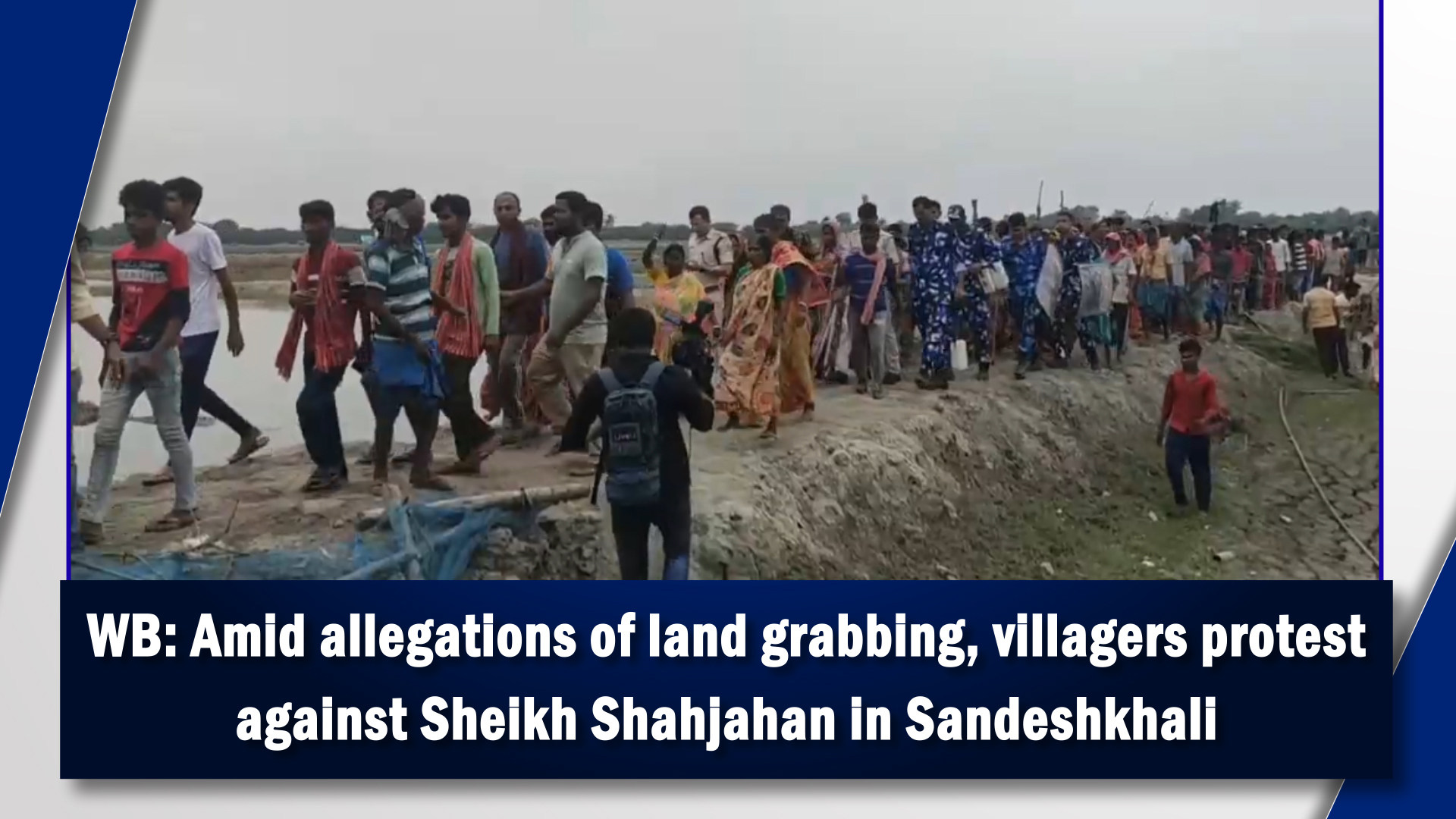 Wb Amid Allegations Of Land Grabbing Villagers Protest Against Sheikh