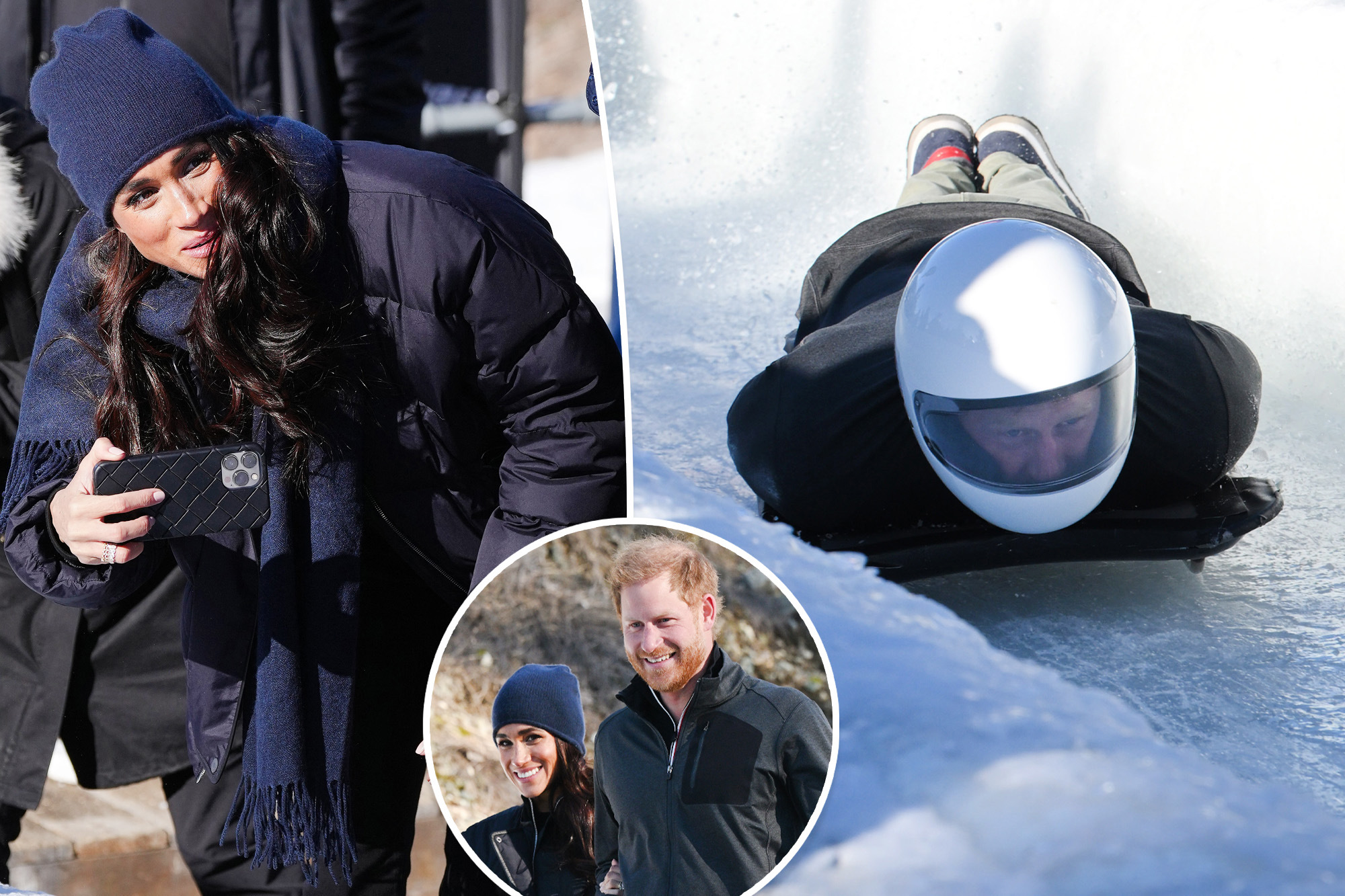 Meghan Markle Excitedly Photographs Prince Harry Skeleton Sledding