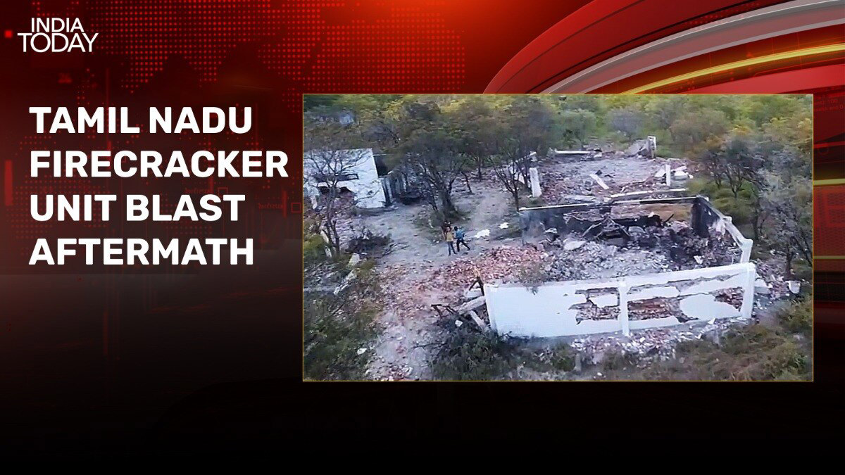 Video Drone Footage Shows Aftermath Of Firecracker Unit Blast In Tamil