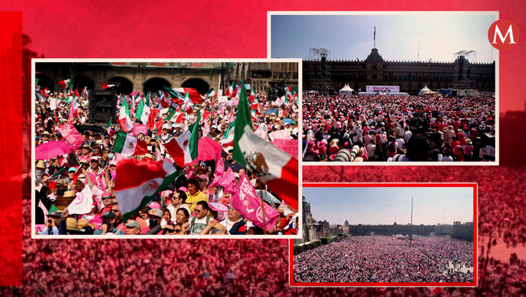 Zócalo De Cdmx Se Pinta De Rosa Y Recibe Marcha Por Nuestra Democracia