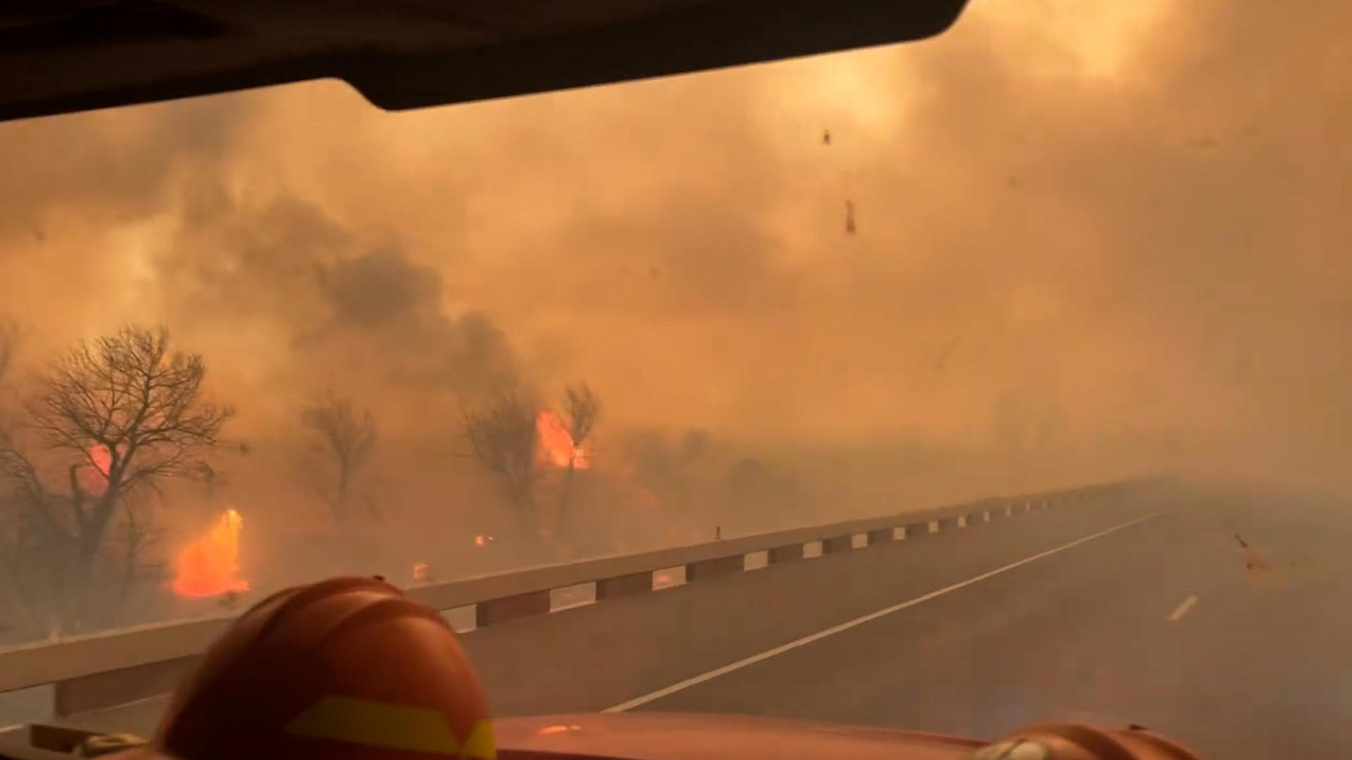 Photos And Videos Show Startling Scene In Texas Panhandle As Wildfires