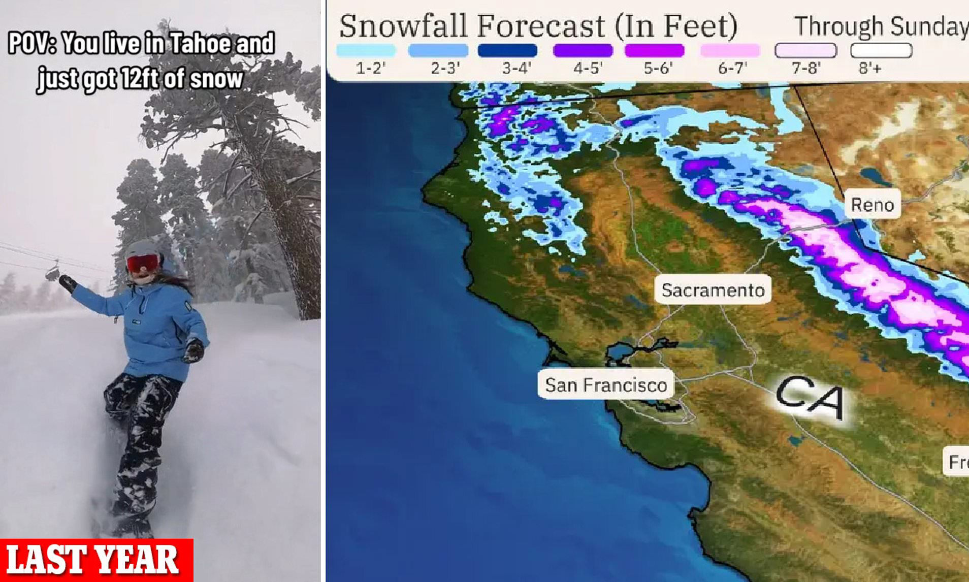 Californias Sierra Nevada Mountains Are Warned To Brace For Up To