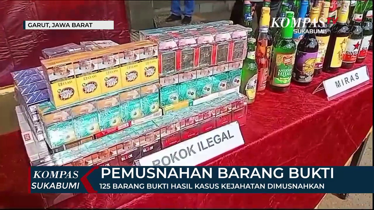 125 Barang Bukti Hasil Kasus Kejahatan Dimusnahkan