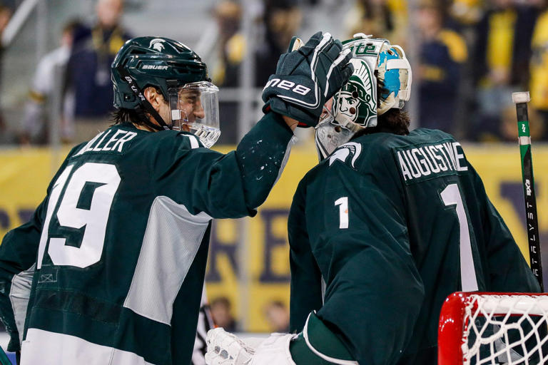 Michigan State Hockey Beats Wisconsin Wins Big Ten Championship