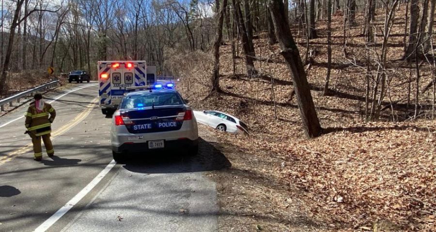 Car Falls 15 Ft Down Embankment During A Crash In Big Island