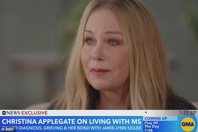 Christina Applegate 52 Tears Up As She Admits Her Ms Has Left Her In