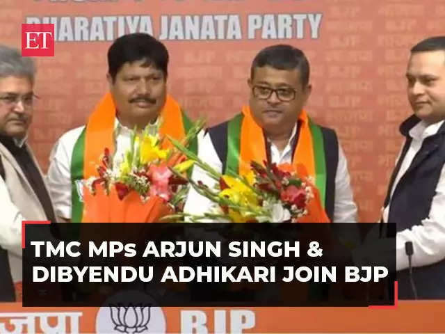 Tmc Mps Dibyendu Adhikari Arjun Singh Join Bjp Ahead Of Lok Sabha Polls