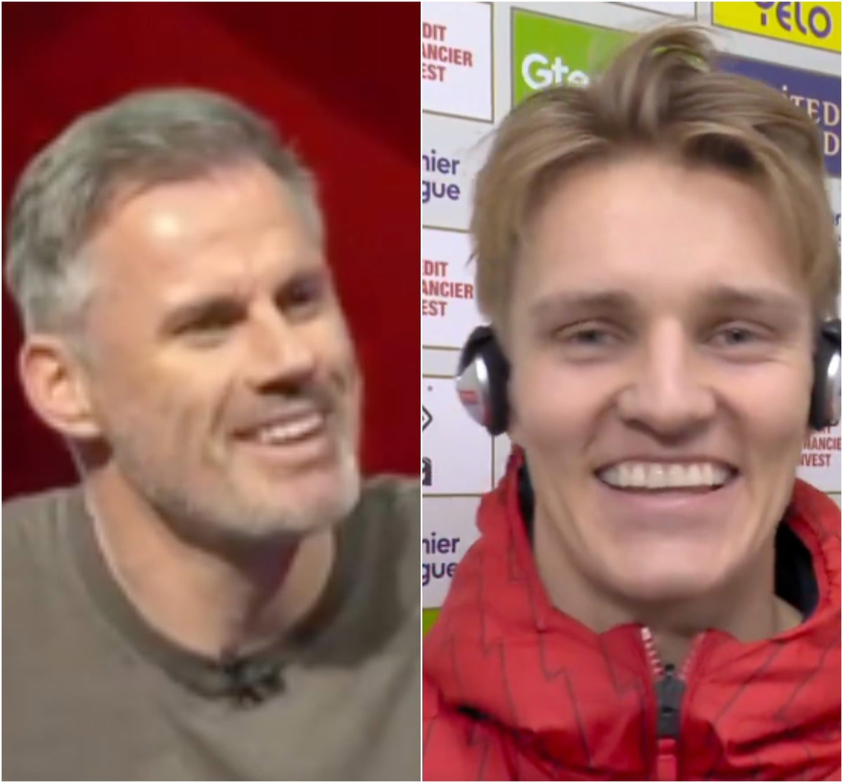 Martin Odegaard Responds To Jamie Carragher After Teasing Over Arsenal