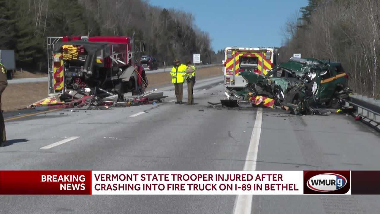 Vermont Trooper Injured In Crash With Fire Truck