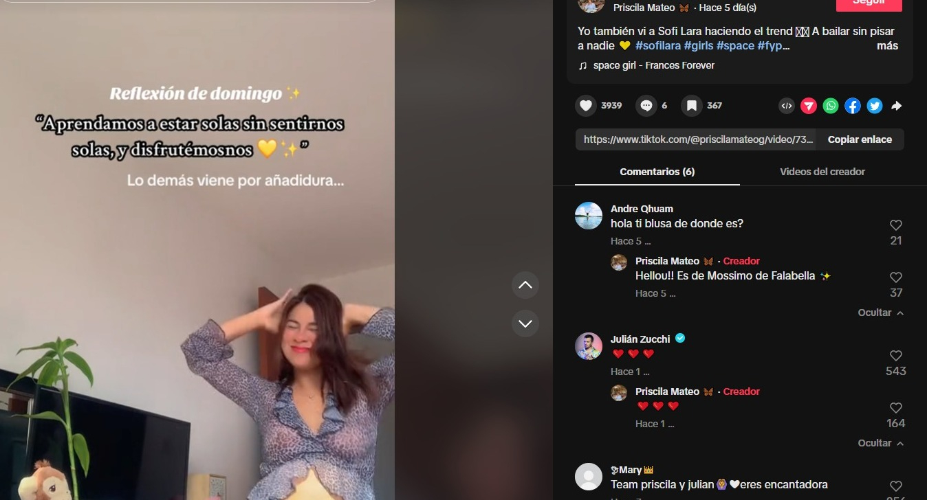 Julián Zucchi Y Priscila Mateo Reaparecen En Redes Tras Escándalo Con