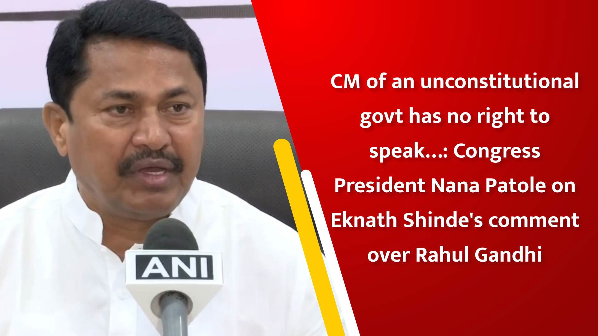 Cm Of An Unconstitutional Govt Has No Right To Speak Congress