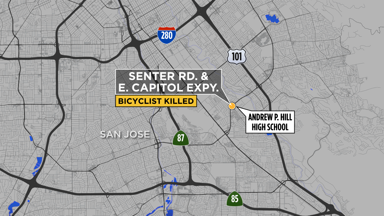 Bicyclist Dies After Driver Runs Red Light Hits Truck Near A San Jose