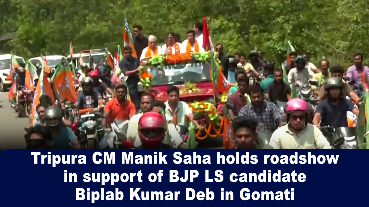 Tripura Cm Manik Saha Holds Roadshow In Support Of Bjp Ls Candidate