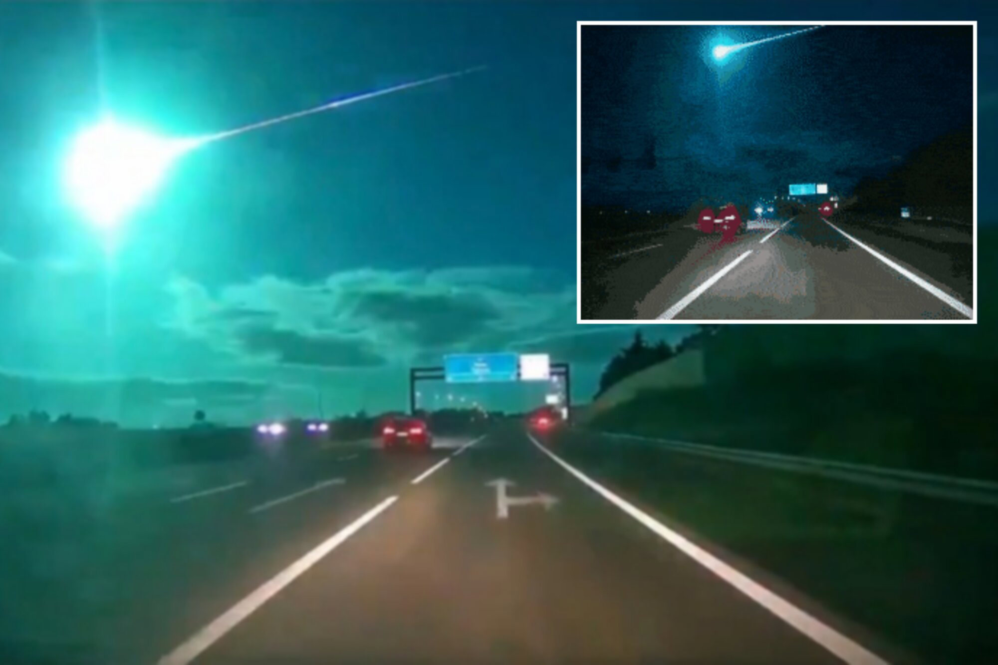 Spectacular Fireball Lights Up Sky Bright Blue For Millions Over Parts