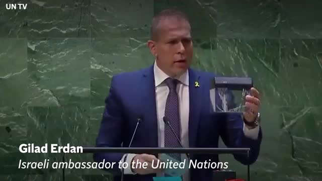 Israels Ambassador ‘shreds Un Charter In Protest Of Palestinian