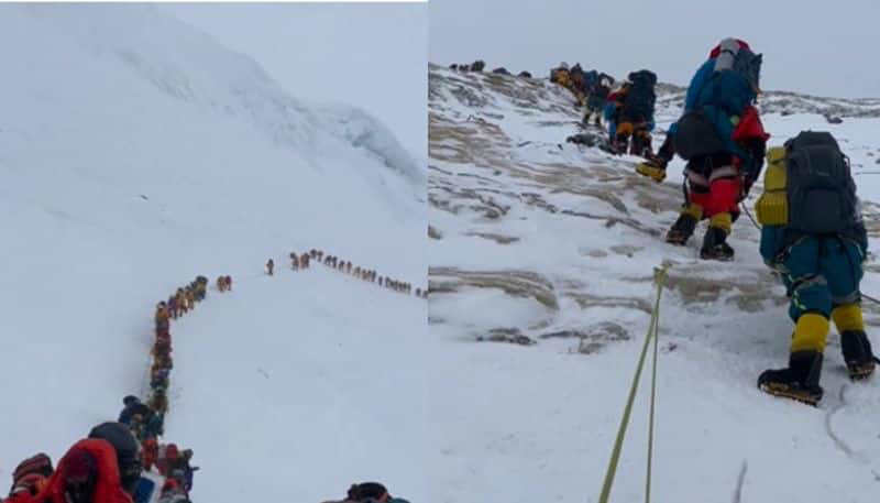 Traffic Jam On Mt Everest Viral Video Leaves Internet Shocked 2