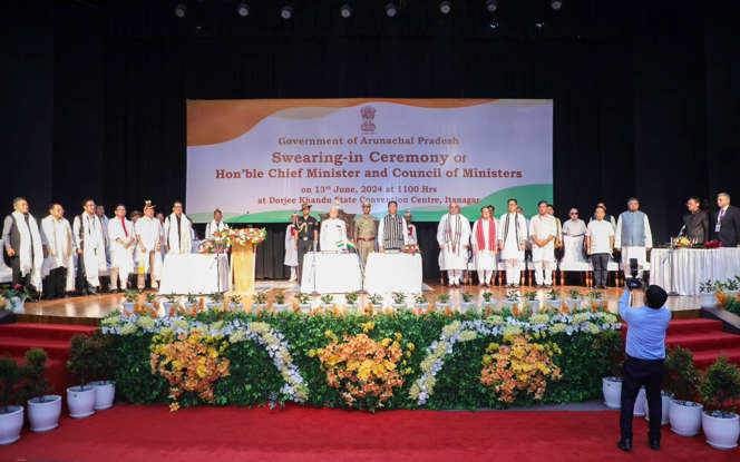 Bjps Pema Khandu Sworn In As Arunachal Pradesh Cm Amit Shah Nadda In