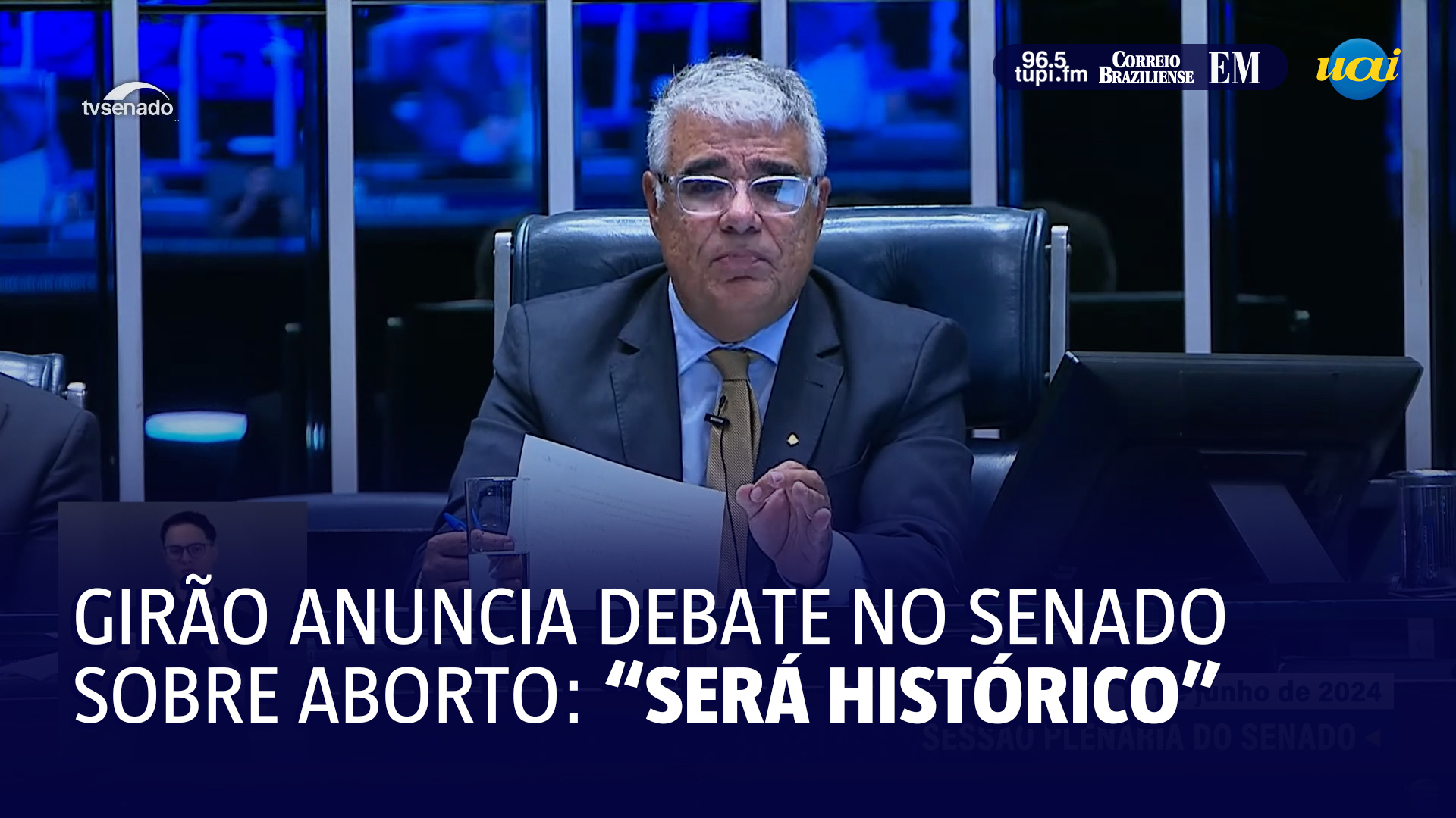 Girão Anuncia Sessão De Debate Sobre Aborto No Senado Será Histórico