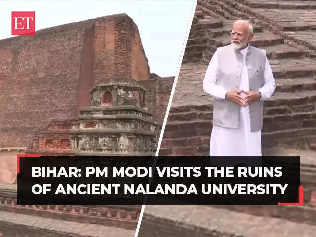 Pm Narendra Modi Visits The Ruins Of Ancient Nalanda University In Bihar