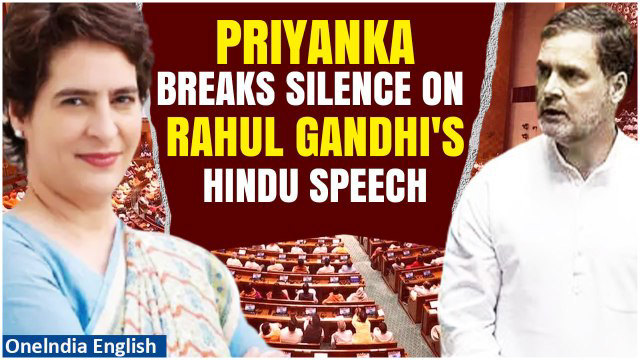 My Brother Didnt Insult Hindus Priyanka Gandhi Supports Rahul Gandhi