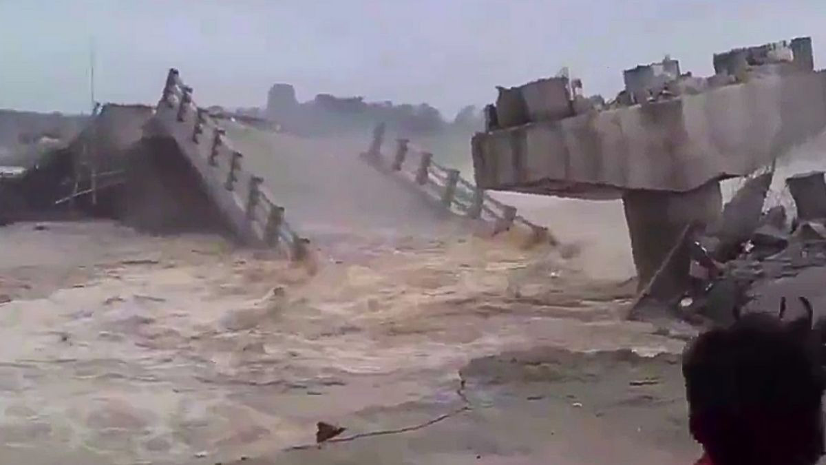 Another Bridge Collapses In Bihar 10th Incident In 15 Days