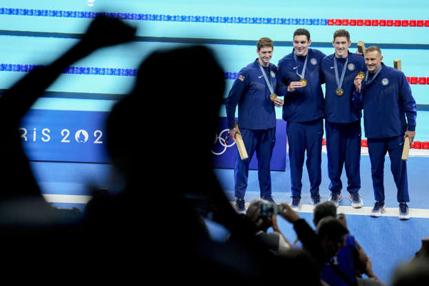 Usa Wins Mens 4x100 Freestyle Relay For First Gold Of Paris Olympics