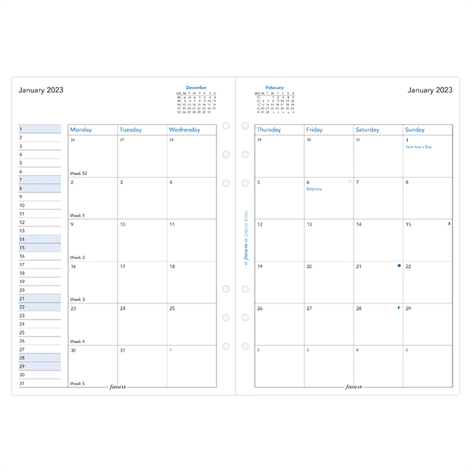 Filofax Month On Two Pages Diary A5 2023 English Jarrold Norwich