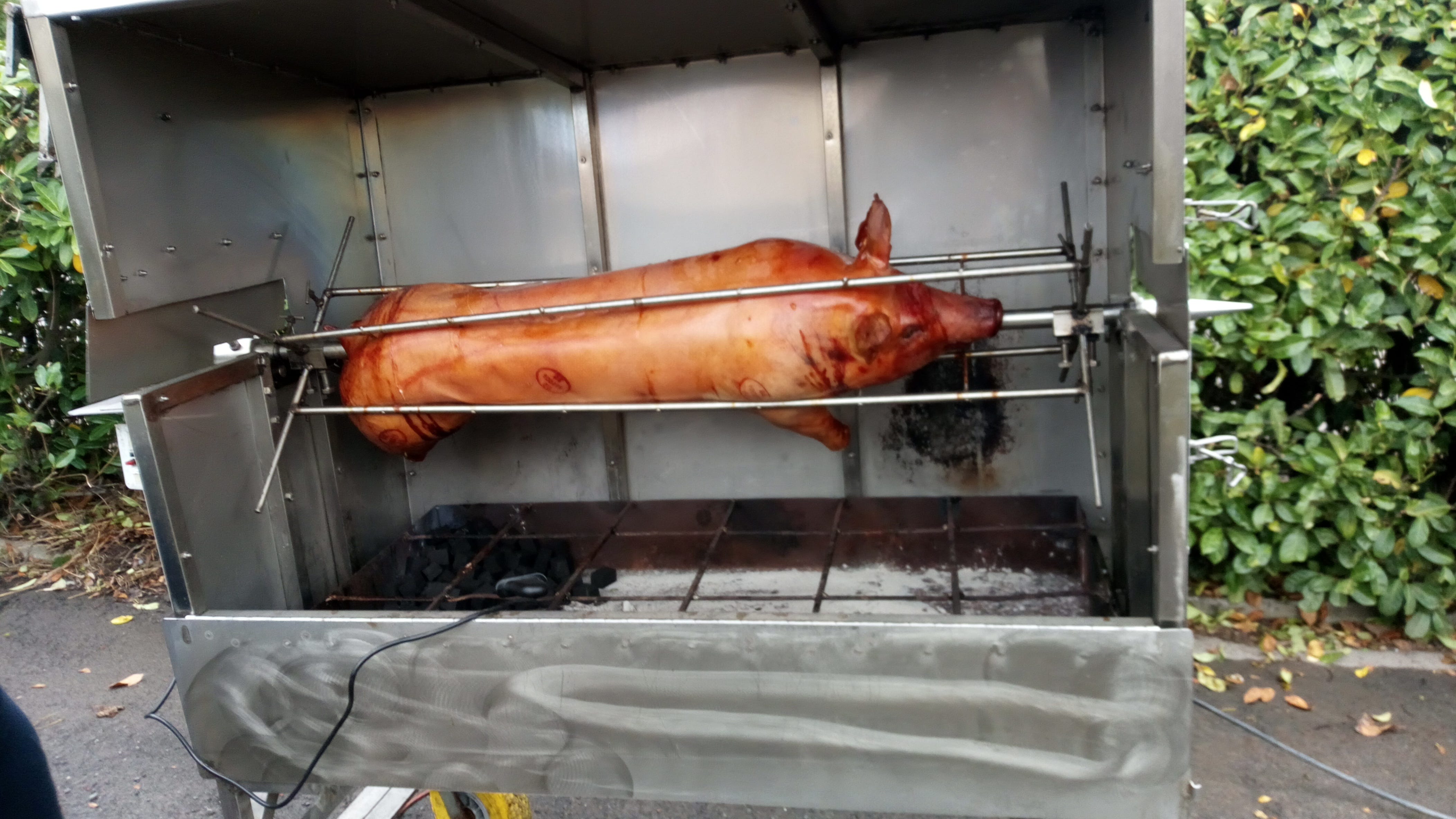 Cochon à La Broche Varken Aan Het Spit Spitvarken Gebakken Varken