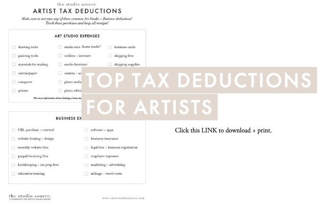 Top Tax Deductions For Artists