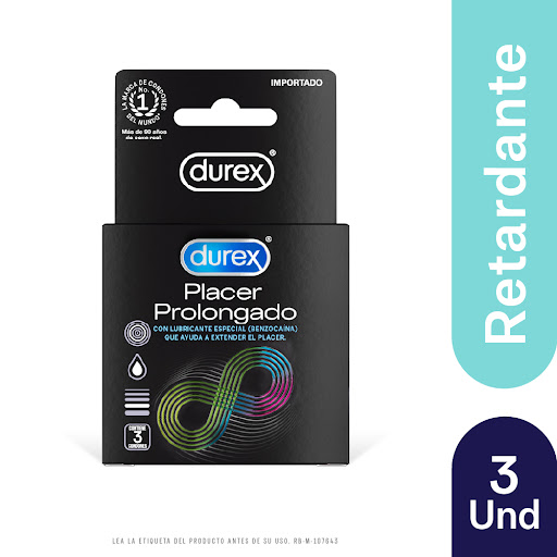 Condón Durex Preservativo Love Sex Placer Prolongado X 3 Und