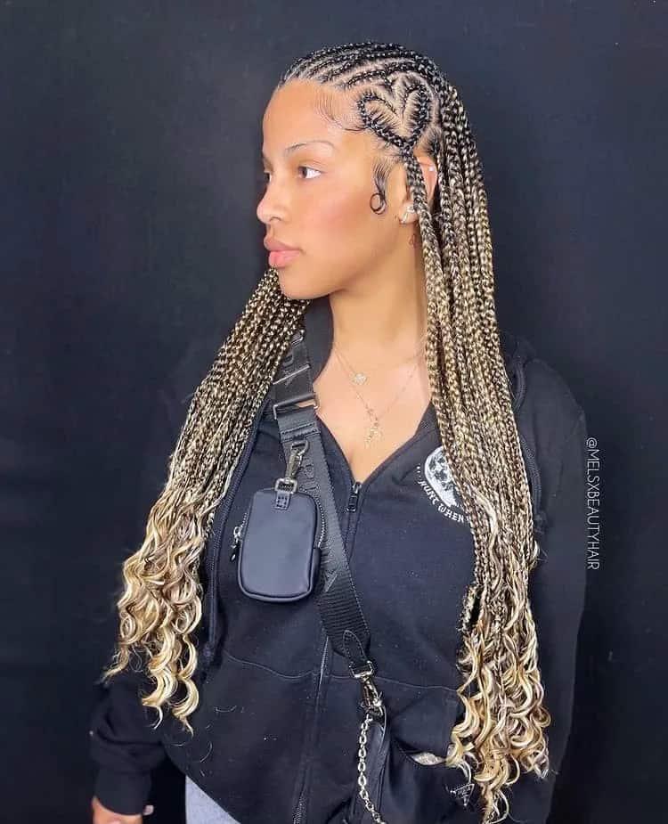 30 Cutest Knotless Braids With Heart Hairstyles Of 2023 Womanly And Modern