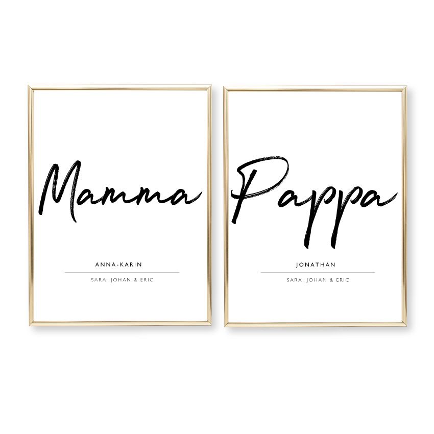 Mamma Och Pappa 2 Posters Tavlaposter Till Mamma And Pappa