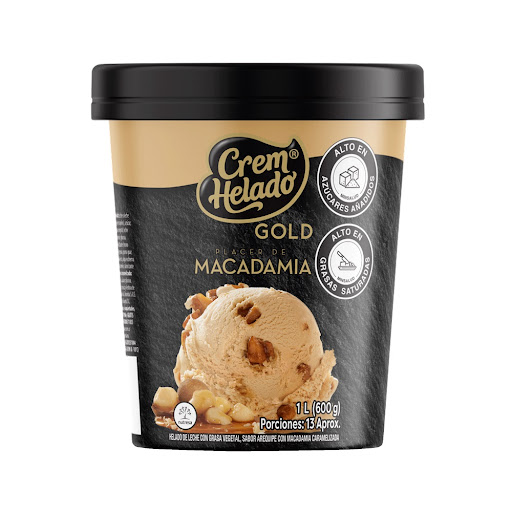 Helado Crem Helado Gold Placer De Macadamia X 600g